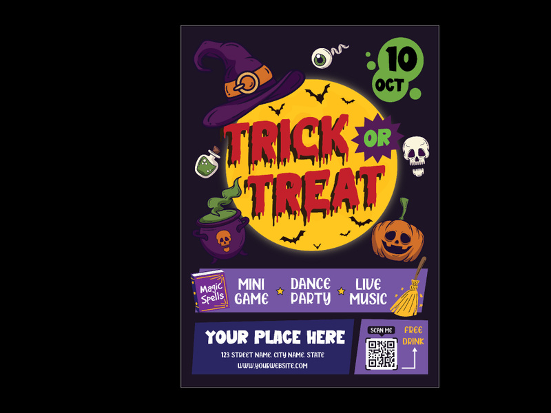 Trick or Treat Flyer by iDoodle ~ EpicPxls
