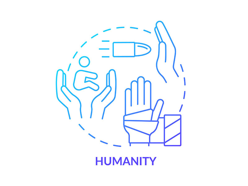Humanity blue gradient concept icon by bsd studio ~ EpicPxls