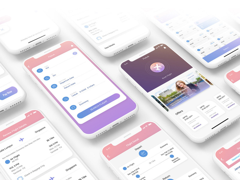 Passenger Mobile UI Kit Demo by Firos nv ~ EpicPxls