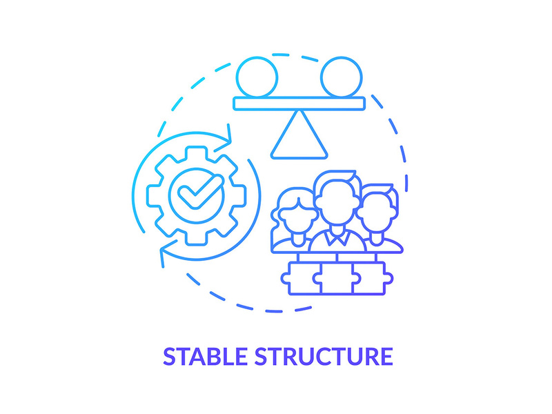Stable structure blue gradient concept icon by bsd studio ~ EpicPxls