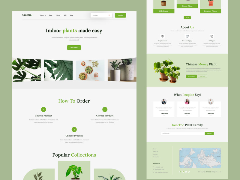 Greenie - Plant shop landing page by Shamsunnahar Lima ~ EpicPxls