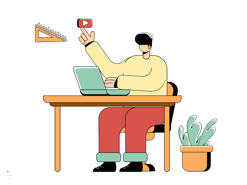 Animated Online Education flat illustration by Twiri ~ EpicPxls