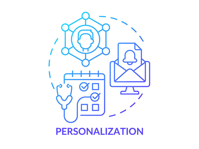 Personalization blue gradient concept icon by bsd studio ~ EpicPxls