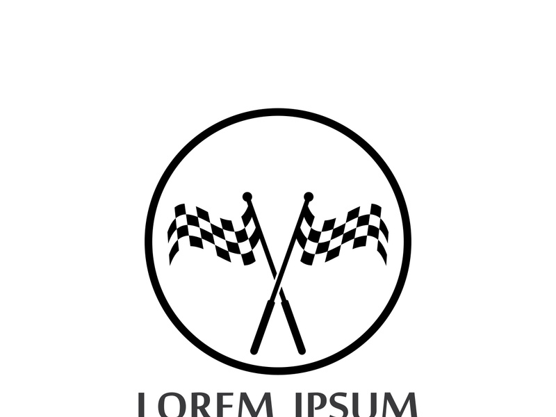 Creative and modern racing flag logo design. by Ijum13719 ~ EpicPxls