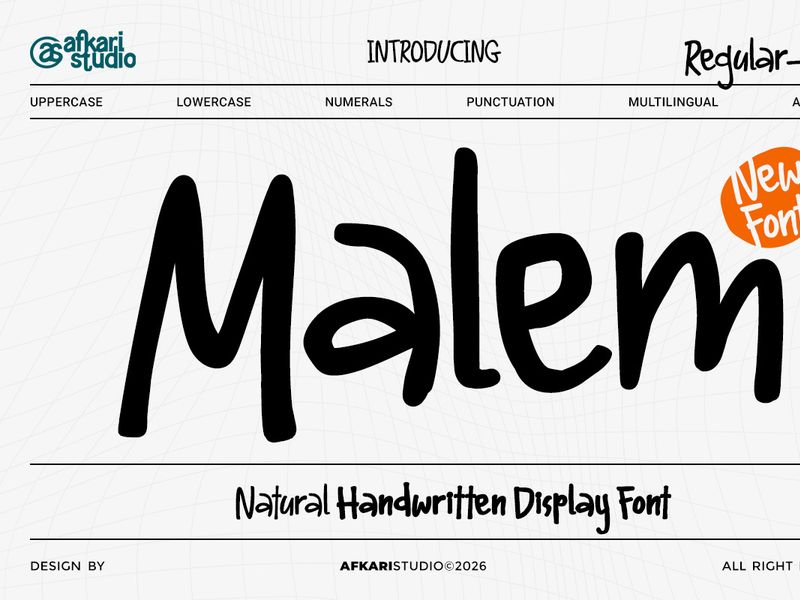 Malem - Natural Handwritten Display Font by Afkari Studio ~ EpicPxls