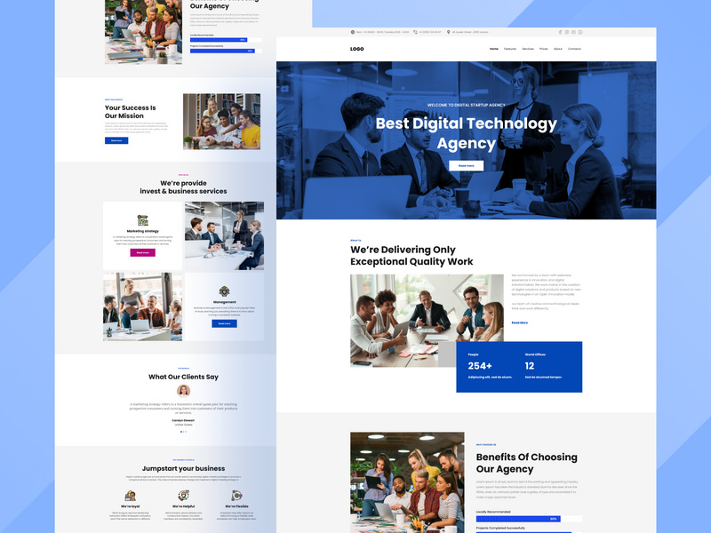 Tech Company Website UI Kit by Manish Prajapati illustrator ~ EpicPxls