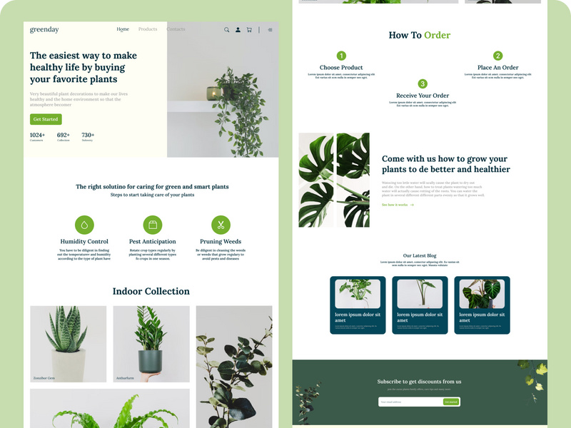 Greenday - Plant Shop Figma Template by Md Rakib ~ EpicPxls
