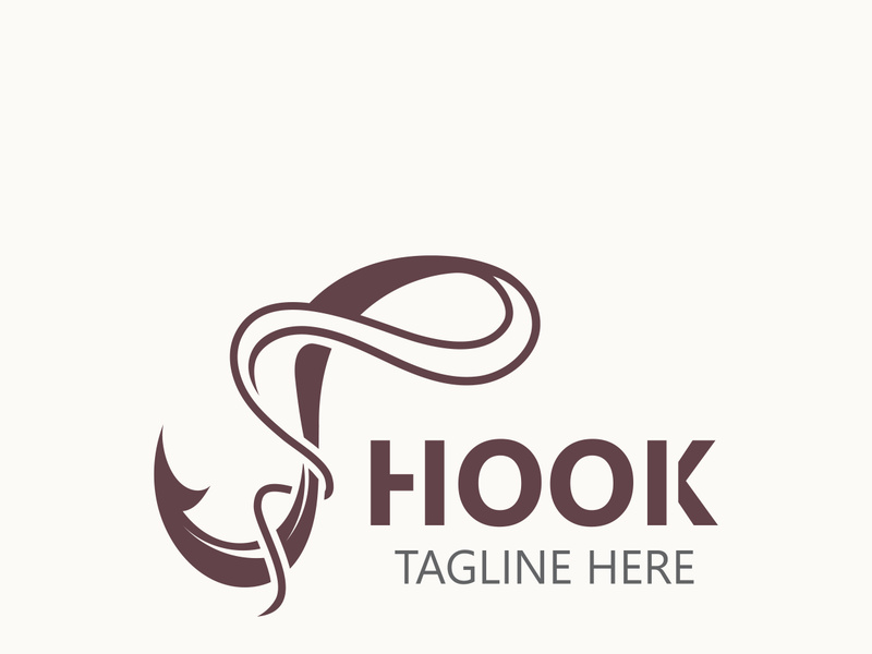 Hook Fishing logo simple and modern vintage rustic vector ~ EpicPxls