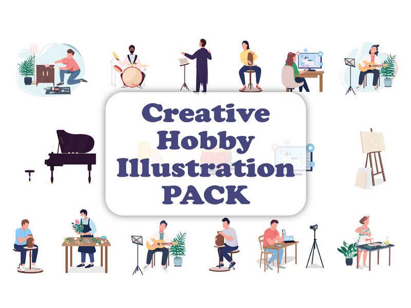 Creative hobby illustration bundle by The Img ~ EpicPxls