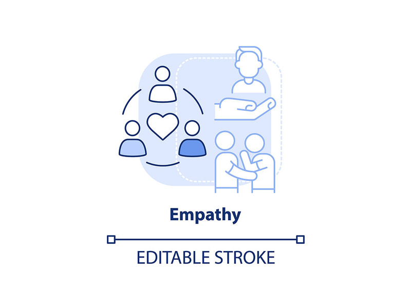 Empathy light blue concept icon by bsd studio ~ EpicPxls