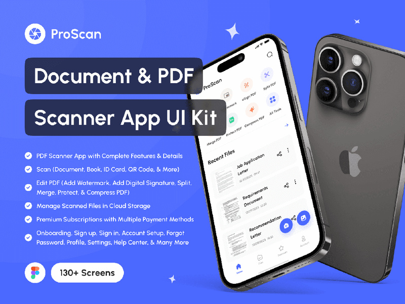 Document and PDF Scanner Application UI Kit by Daniel Z ~ EpicPxls