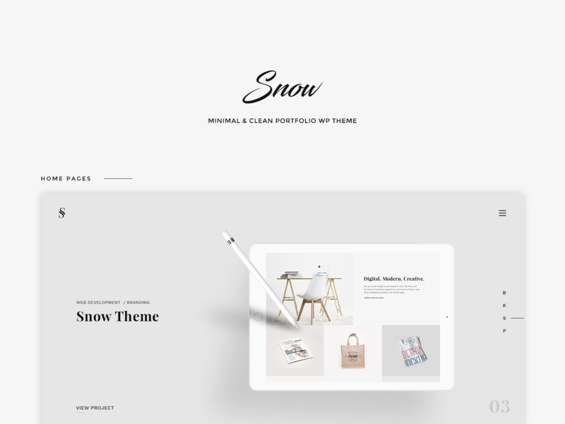 Snow - Free HTML + PSD Portfolio by Svetlana Sudina ~ EpicPxls