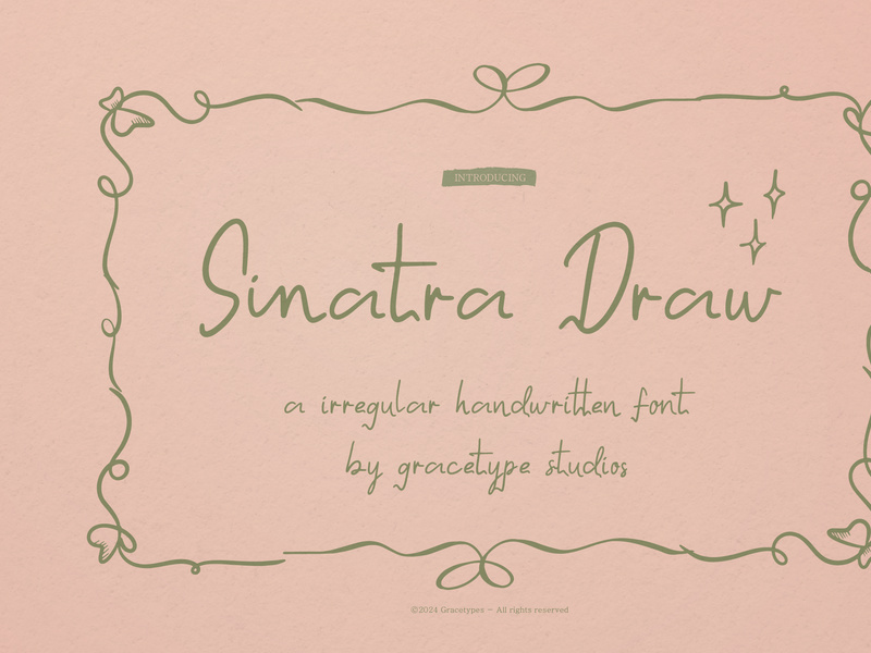 Sinatra Draw | Handwritten Font by Gracetypestudio ~ EpicPxls