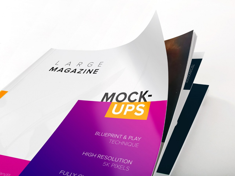 Large Magazine Cover Close Up View Mockup 01 by ~ EpicPxls
