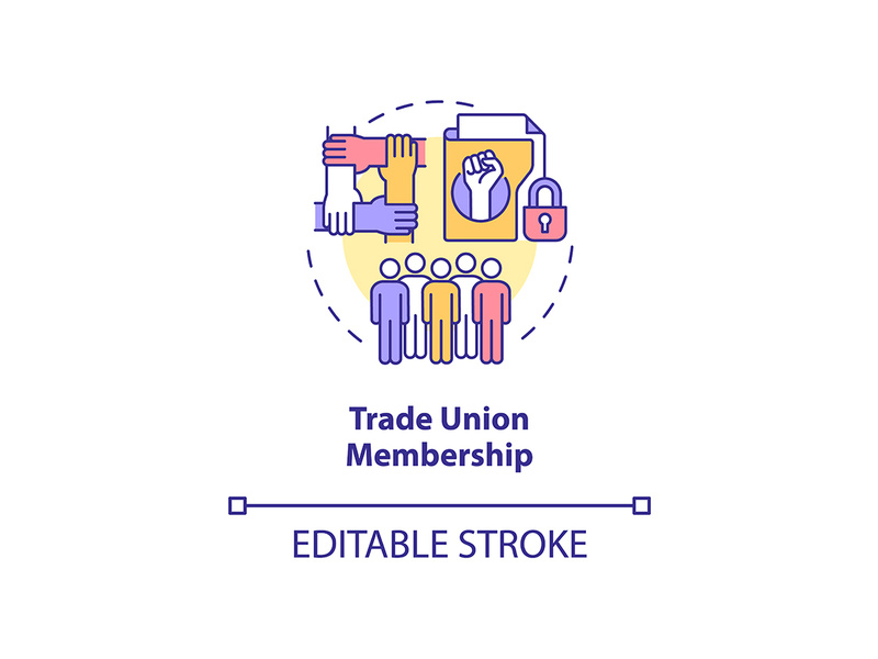 Trade union membership concept icon by bsd studio ~ EpicPxls