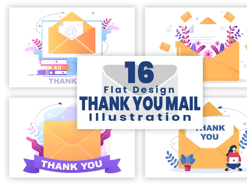 16 Email Thank You Banner Illustration by denayuneep ~ EpicPxls