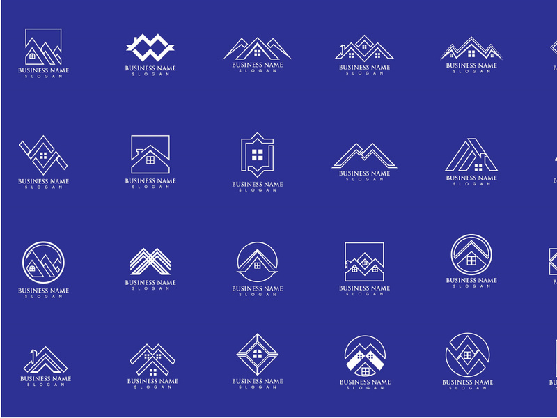 Home building outline logo set by Upgraphic ~ EpicPxls Home building outline logo set by Upgraphic ~ EpicPxls