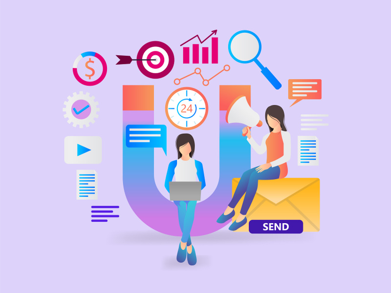 Isometric 2d modern marketing Illustration by SB Trading ~ EpicPxls