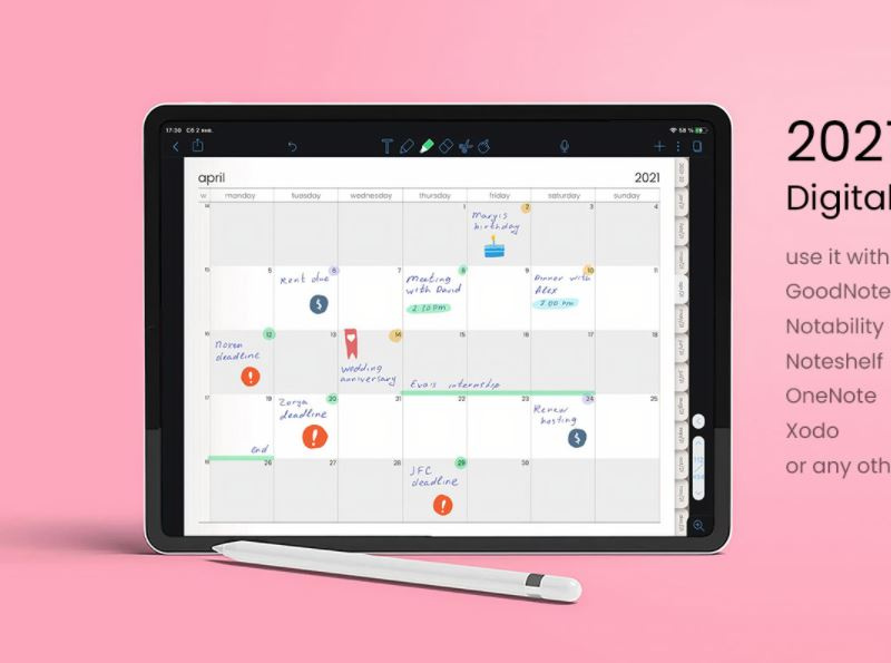 Free 2021 Digital Planner by Iolanta Filenko ~ EpicPxls