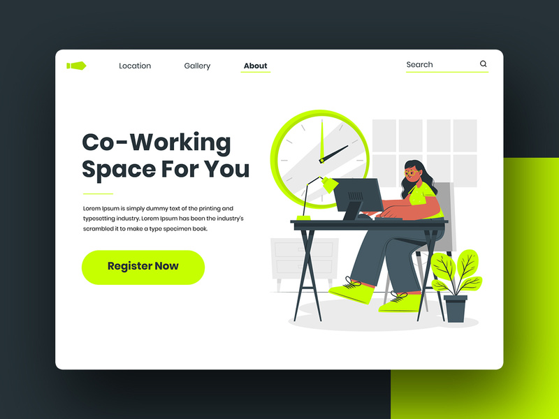 Work From Home Website Concept by Ui Hunt ~ EpicPxls