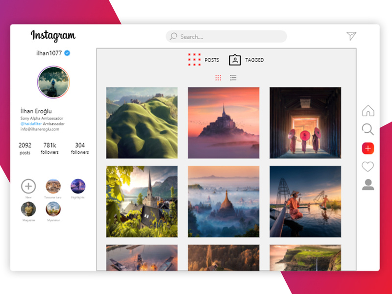 instagram desktop by Scrillo Designers ~ EpicPxls
