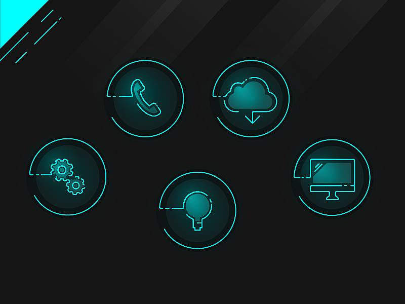 UI Glowing Vector Icons by BoneyM ~ EpicPxls