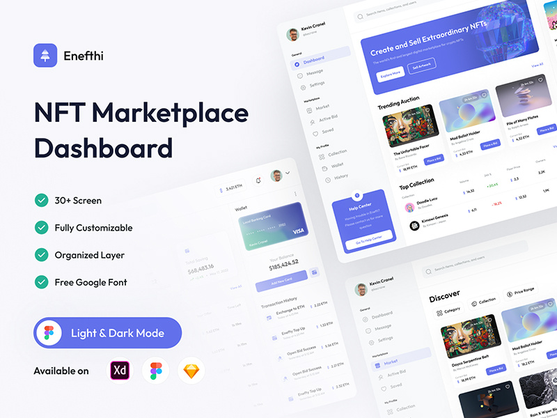 Enefthi - NFT Marketplace Dashboard by SigmaGFX ~ EpicPxls