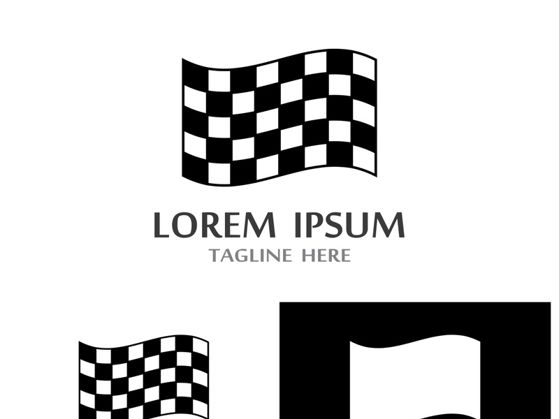 Creative and modern racing flag logo design. by Ijum13719 ~ EpicPxls