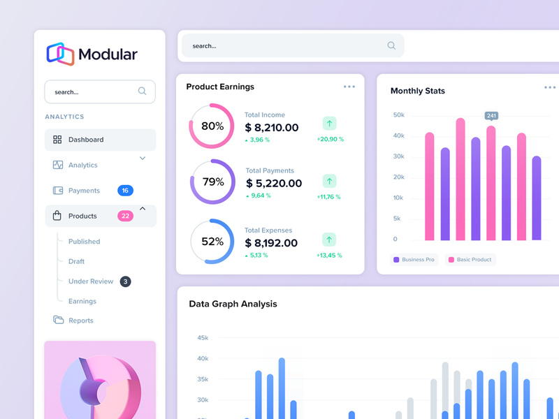 Modular UI Dashboard by KL-Webmedia ~ EpicPxls
