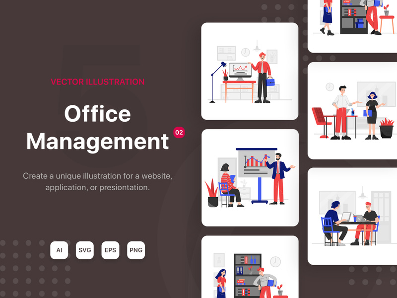 M72_Office Management Illustrations_v2 by Freeslab88 ~ EpicPxls