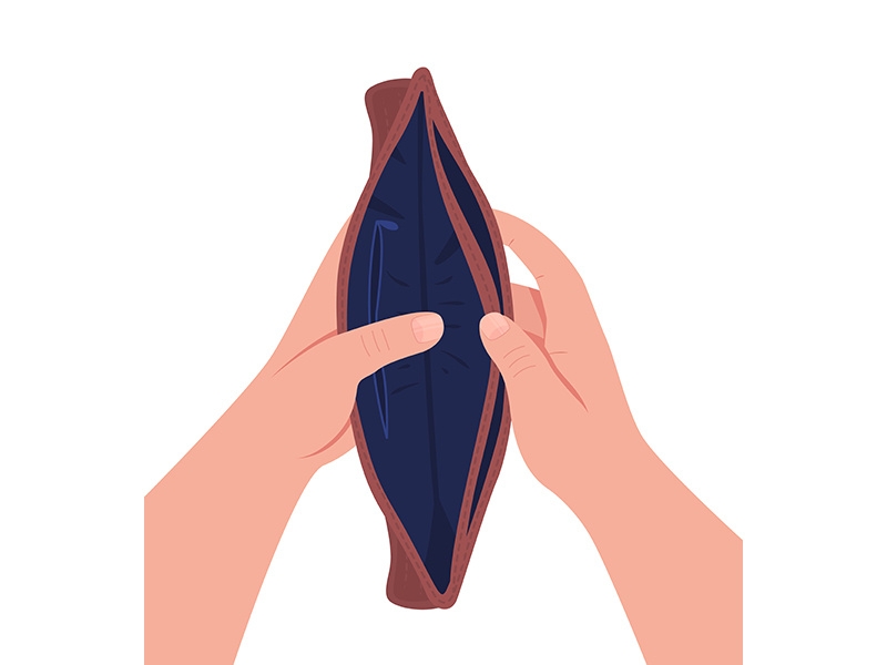 Empty wallet flat concept vector illustration by The Img ~ EpicPxls