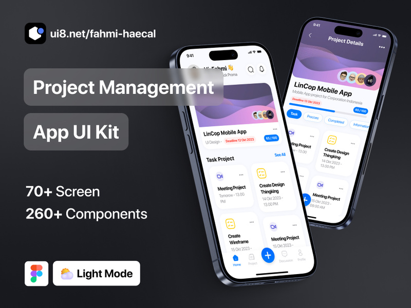 Proma - Project Management App UI Kit by Haecal78 ~ EpicPxls