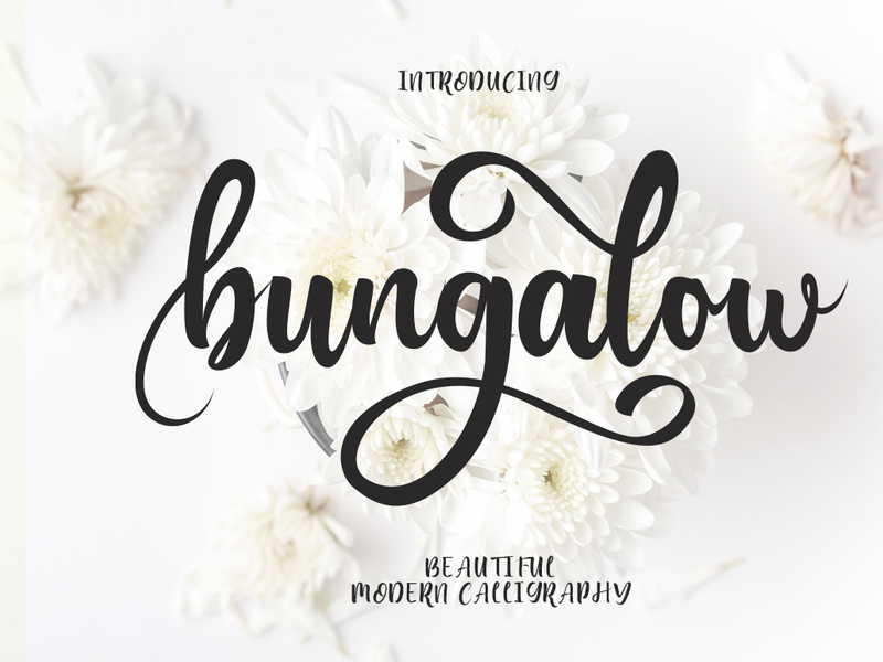 Free Bungalow Script Font by Embun Studio ~ EpicPxls