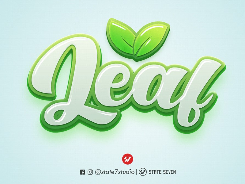 Leaf Text Effect by STATE7 STUDIO ~ EpicPxls