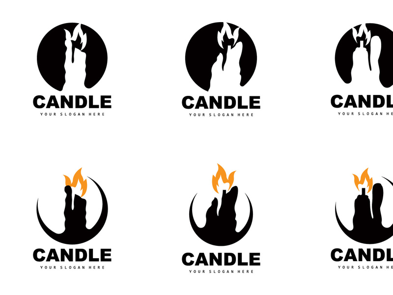 Candle Logo Vector Desain by Maylianaw28 ~ EpicPxls