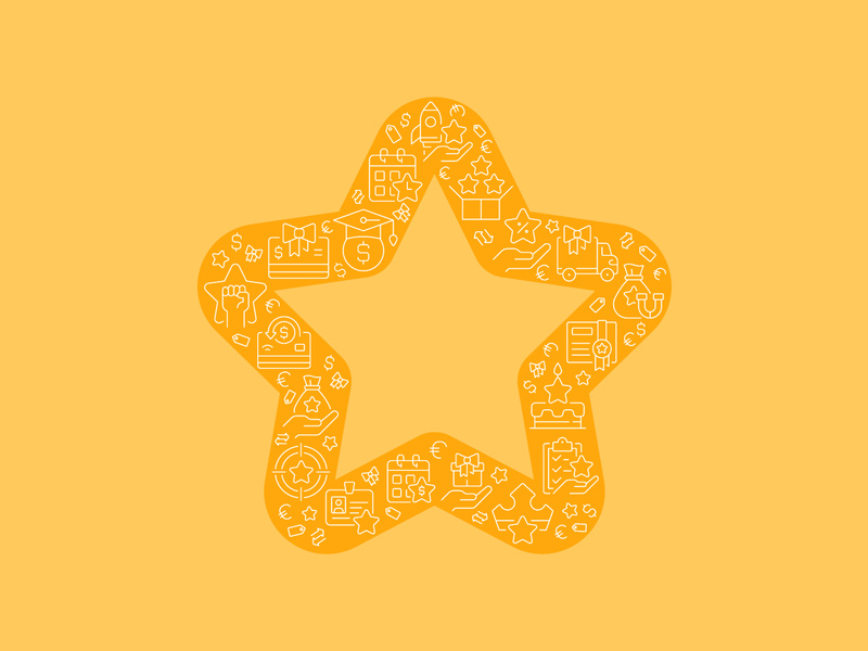 Star pixel perfect shaped concept filled with editable ~ EpicPxls