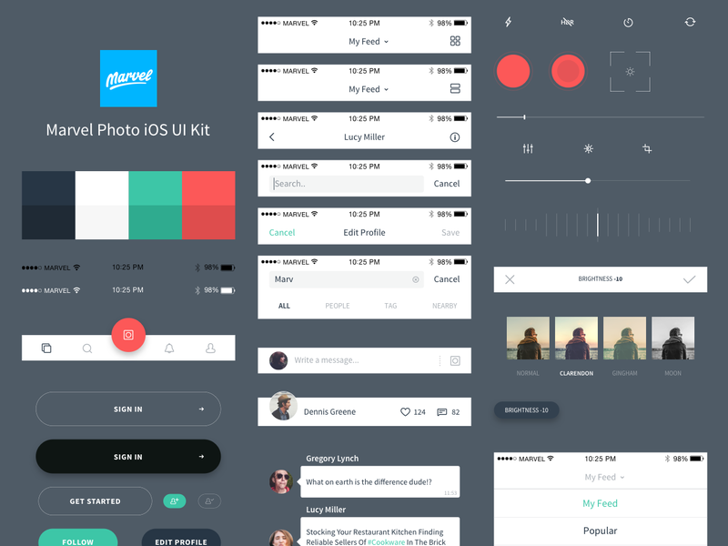 Snap - Free UI Kit [Sketch] by Yebo & Marvel Photo ~ EpicPxls