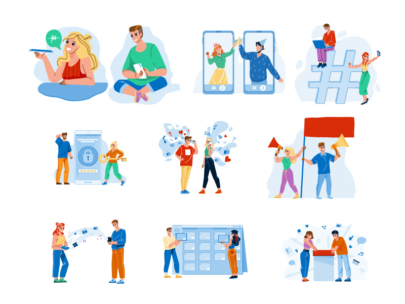 Social media characters by Pikepicture ~ EpicPxls