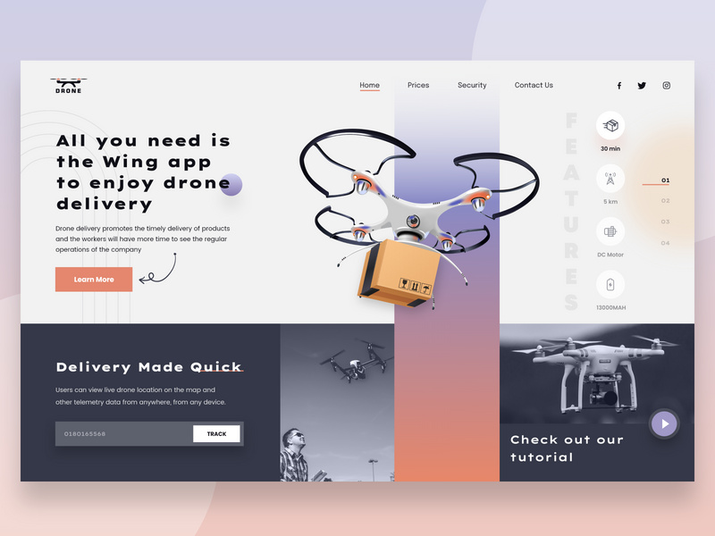 Automated Drone Delivery Web App by CMARIX Infotech ~ EpicPxls