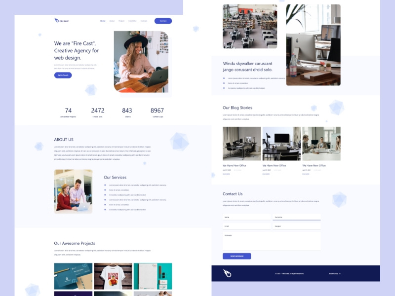Creative Agency Landing page Website UI/UX Design Template ~ EpicPxls