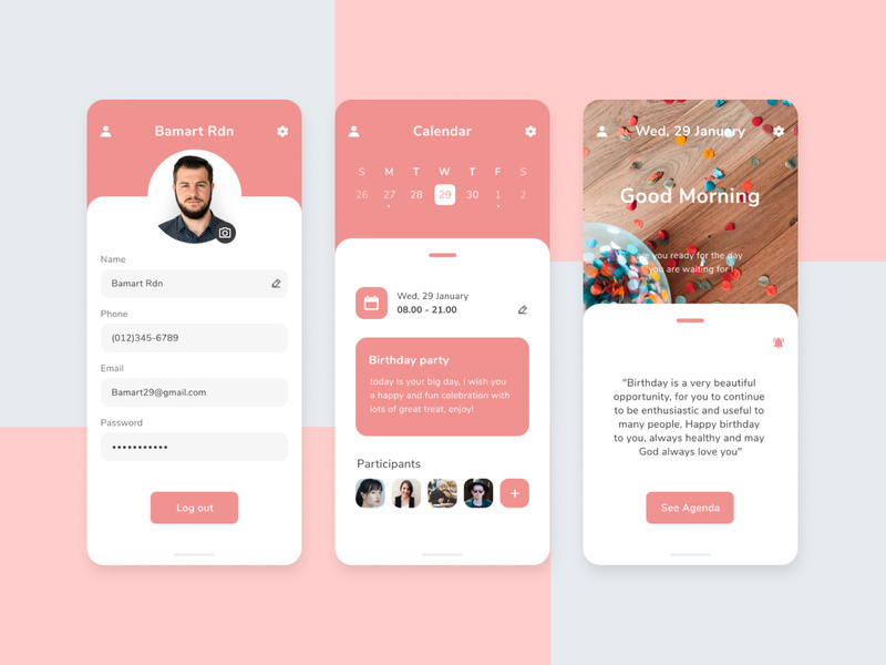 Notes / Date Reminder UI Kit Template by Bamart ~ EpicPxls