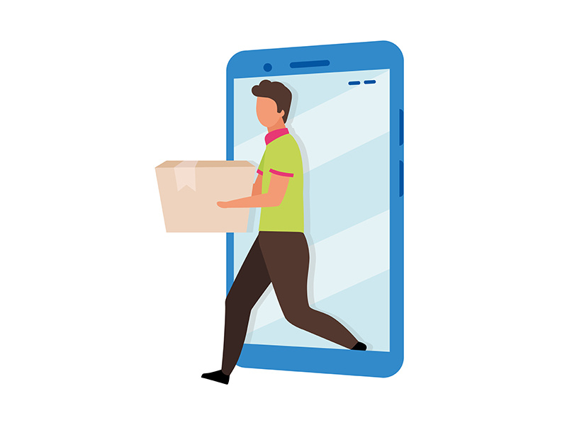 Ordering delivery online flat concept vector illustration ~ EpicPxls