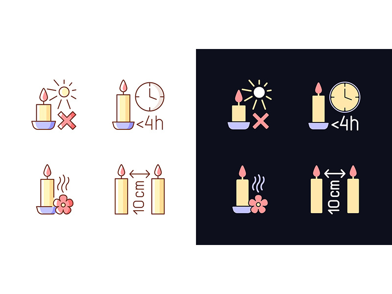 Candle warning label light and dark theme RGB color manual ~ EpicPxls