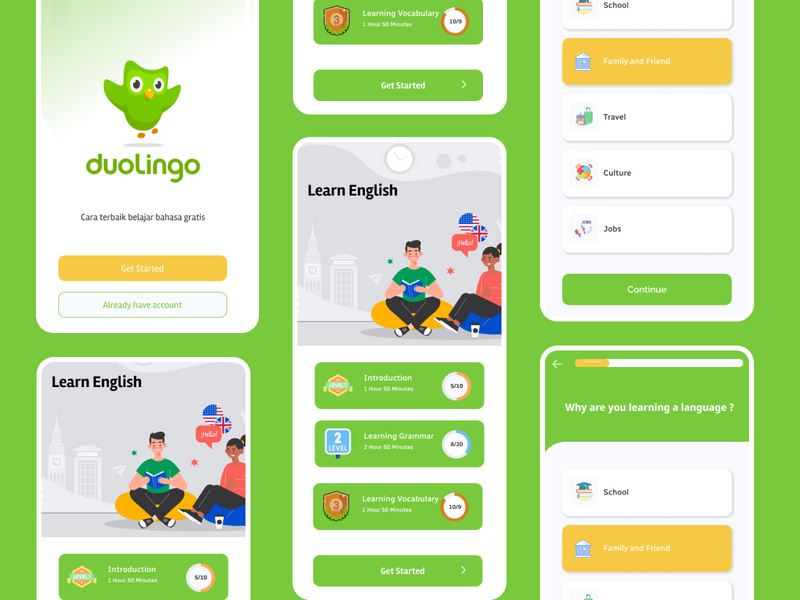 Duolingo Redesign Challenge by Kamedostudio ~ EpicPxls