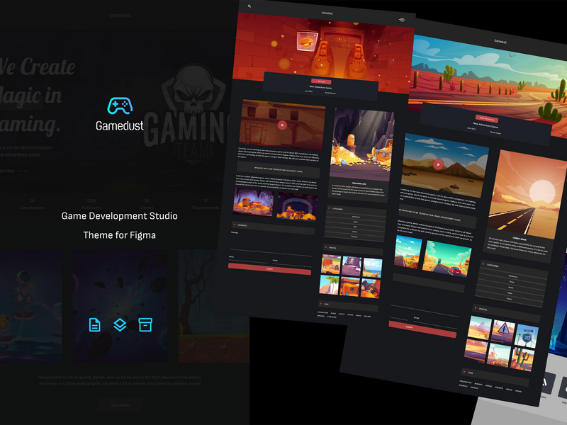 Gamedust - Web Theme for Figma by Aurora-Themes ~ EpicPxls