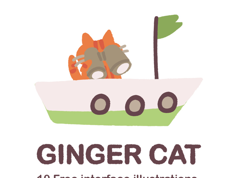 Ginger Cat UX Illustration Set by Icons8 ~ EpicPxls