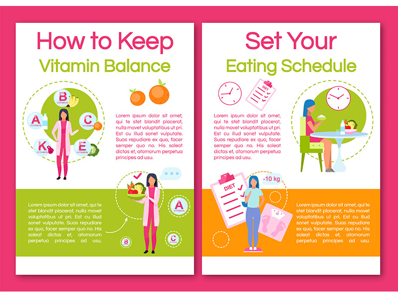 Keeping vitamin balance brochure template by The Img ~ EpicPxls
