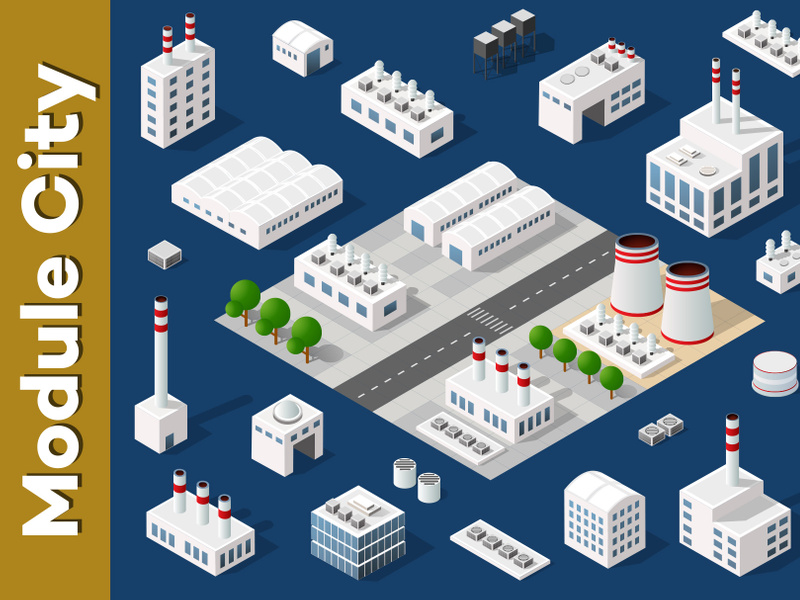 Bundle set infrastructure city by Alex Zel ~ EpicPxls