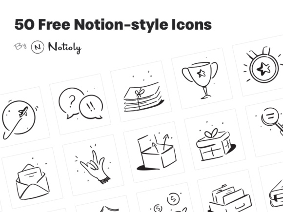 50 Free Notion-style icons by Mary Amato ~ EpicPxls