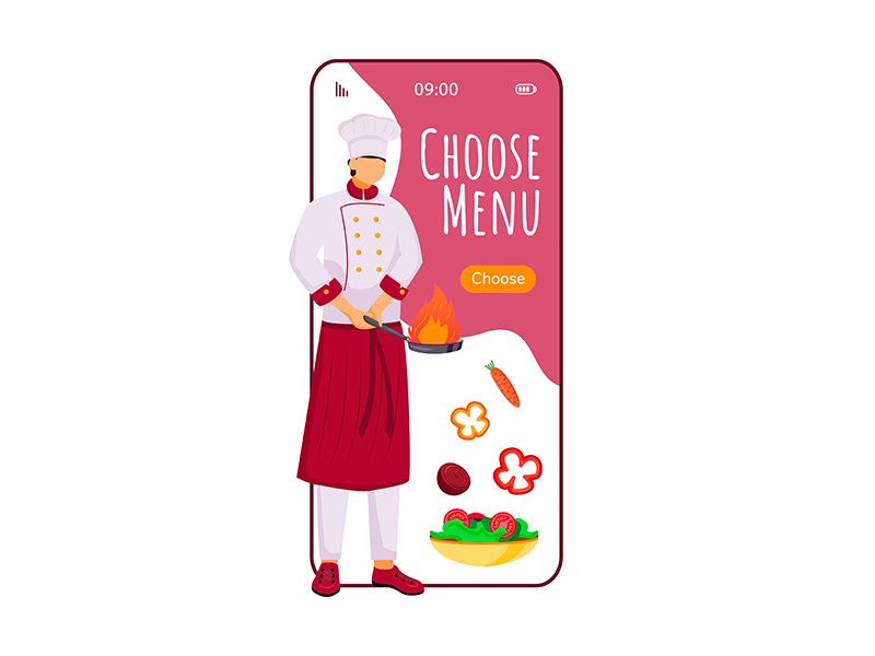 Choose menu cartoon smartphone vector app screen by The Img ~ EpicPxls
